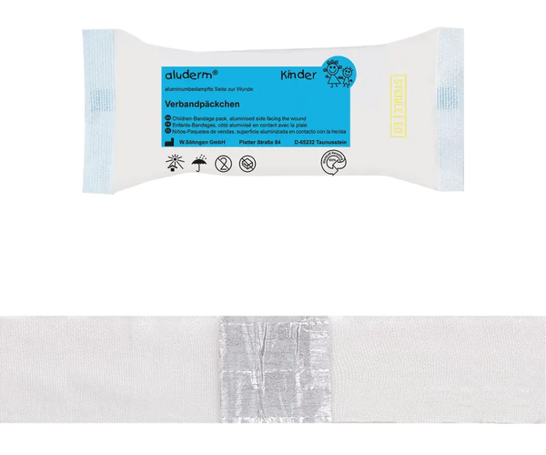 aluderm® Kinder Verbandpäckchen klein für Wunden und Verletzungen ...
