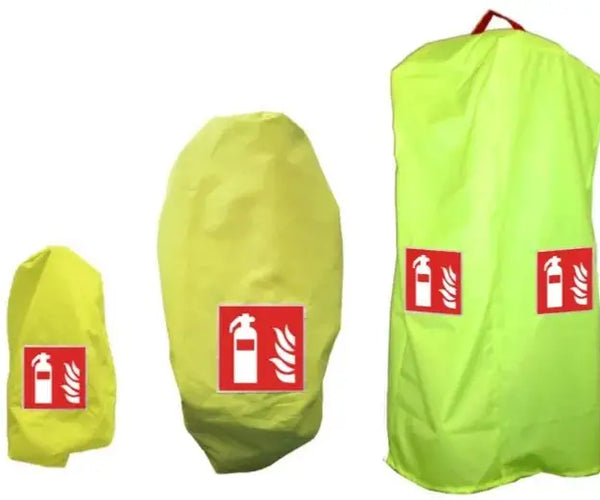 Schutzhaube für Feuerlöscher NEONGELB nach ISO 7010 – Medasi.shop