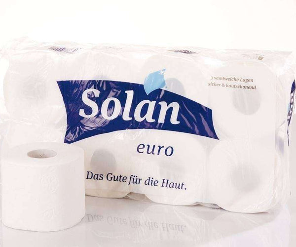 Toilettenpapier SOLAN EURO 250 Blatt 3-lagig hochweiss – Medasi.shop